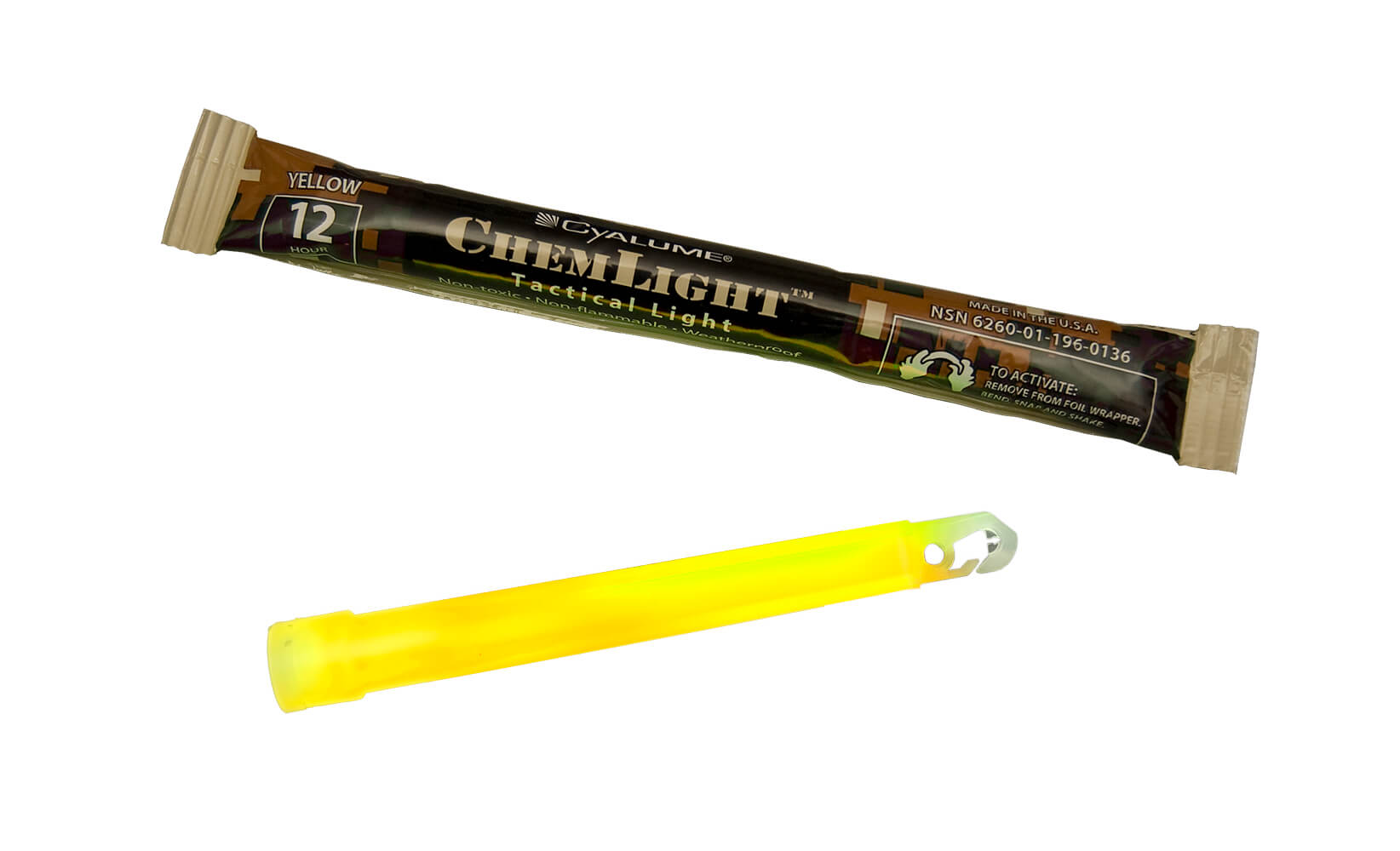 Military Light Sticks: 6 Inch Cyalume ChemLights