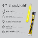 6 Inch Yellow Glow Stick - 10 Pack - Cyalume SnapLight